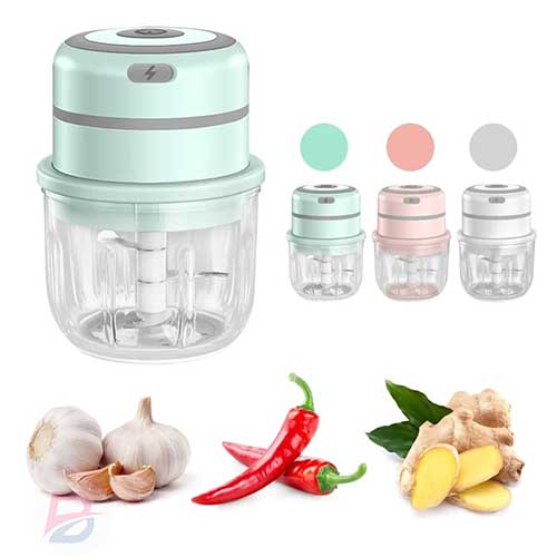 250ml Stainless steel blade plastic shell Mini electric chopper white ...