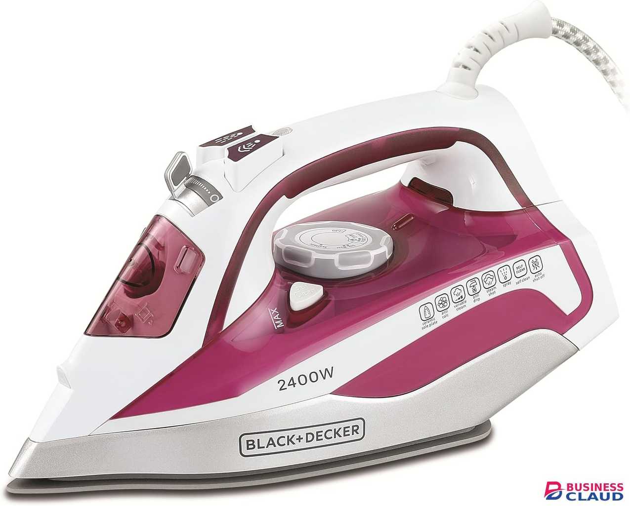 Black and Decker X2400-B5 Ceramic Soleplate Steam Iron – 2400W Flash ...