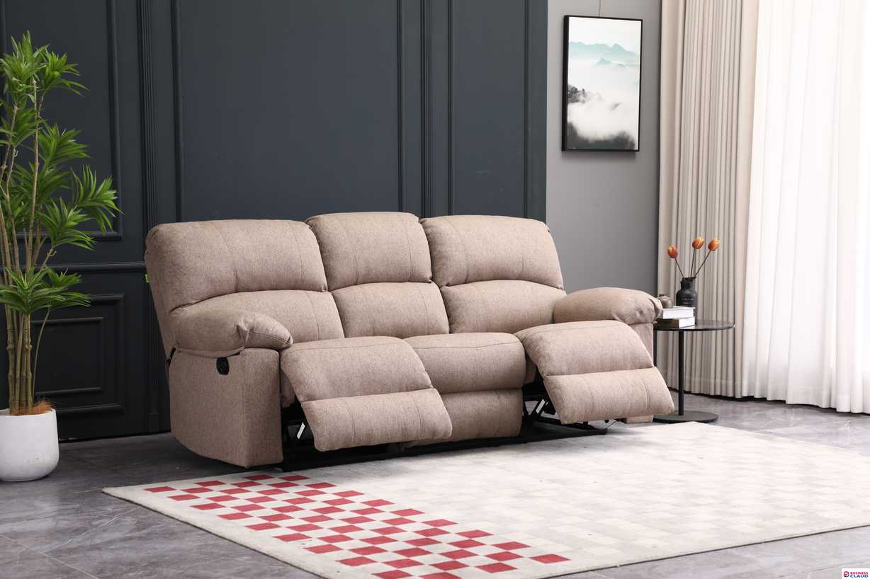 New Fabio 5 Seater Recliner Sofa Set – Fabric, Mocha Sale, Recliners ...